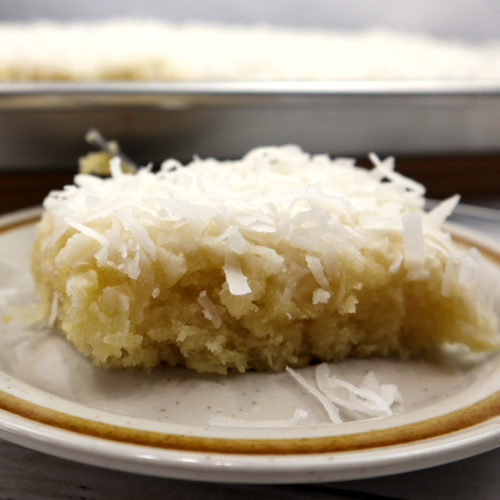 Coconut Sheet Cake - The Freckled Cook