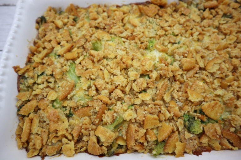 Easy Broccoli Cheese Casserole - The Freckled Cook
