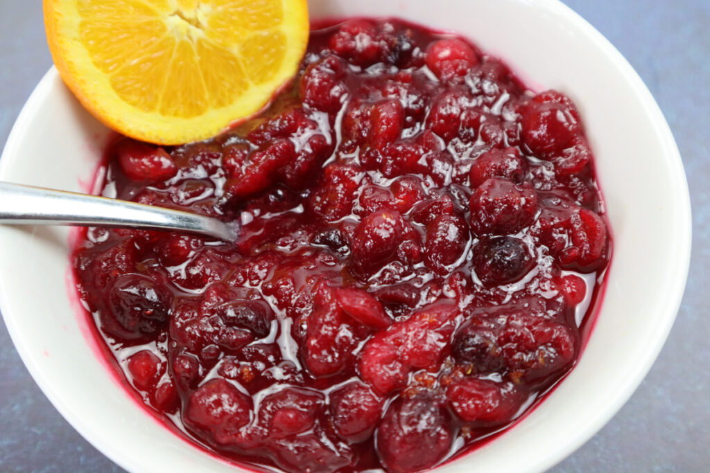 Easy Fresh Cranberry Sauce Recipe with Orange Juice - The Freckled Cook