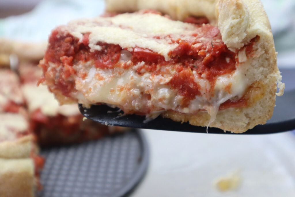 How to Make Chicago Style Deep Dish Pizza - The Freckled Cook