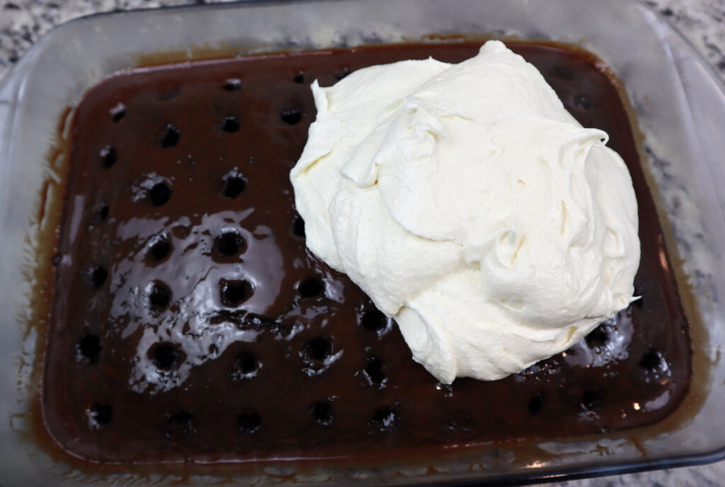 Easy Smores Cake (Poke Cake) - The Freckled Cook
