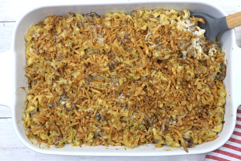 Easy Baked Ground Beef Stroganoff Recipe - The Freckled Cook