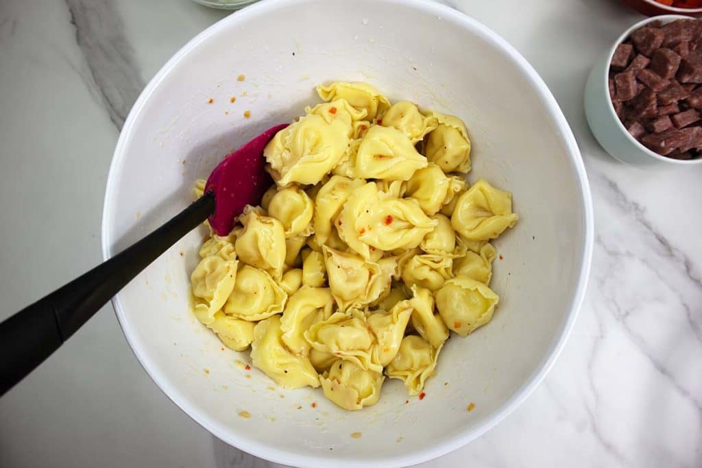 Tortellini Pasta Salad - The Freckled Cook